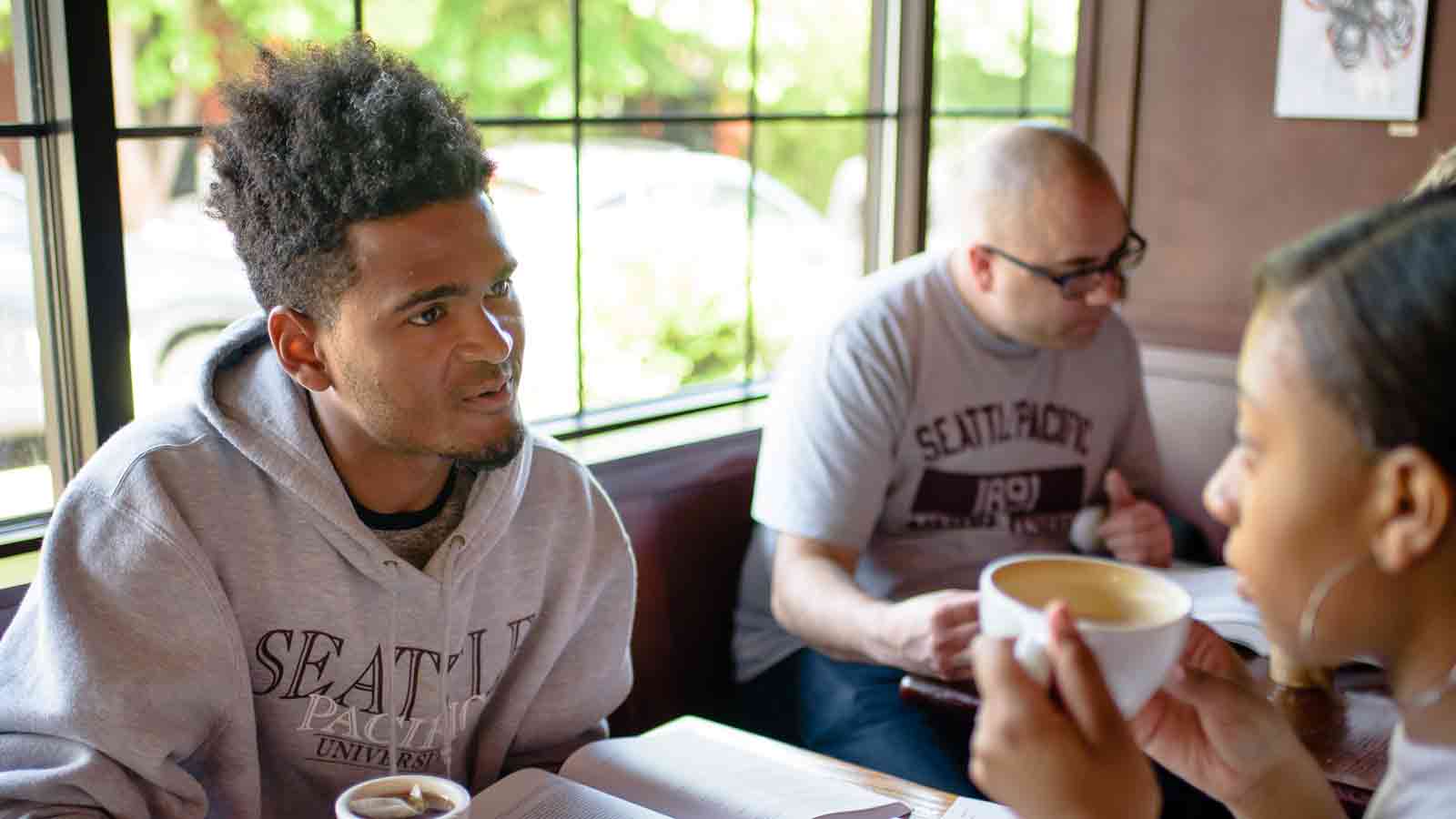 friends in coffee shop