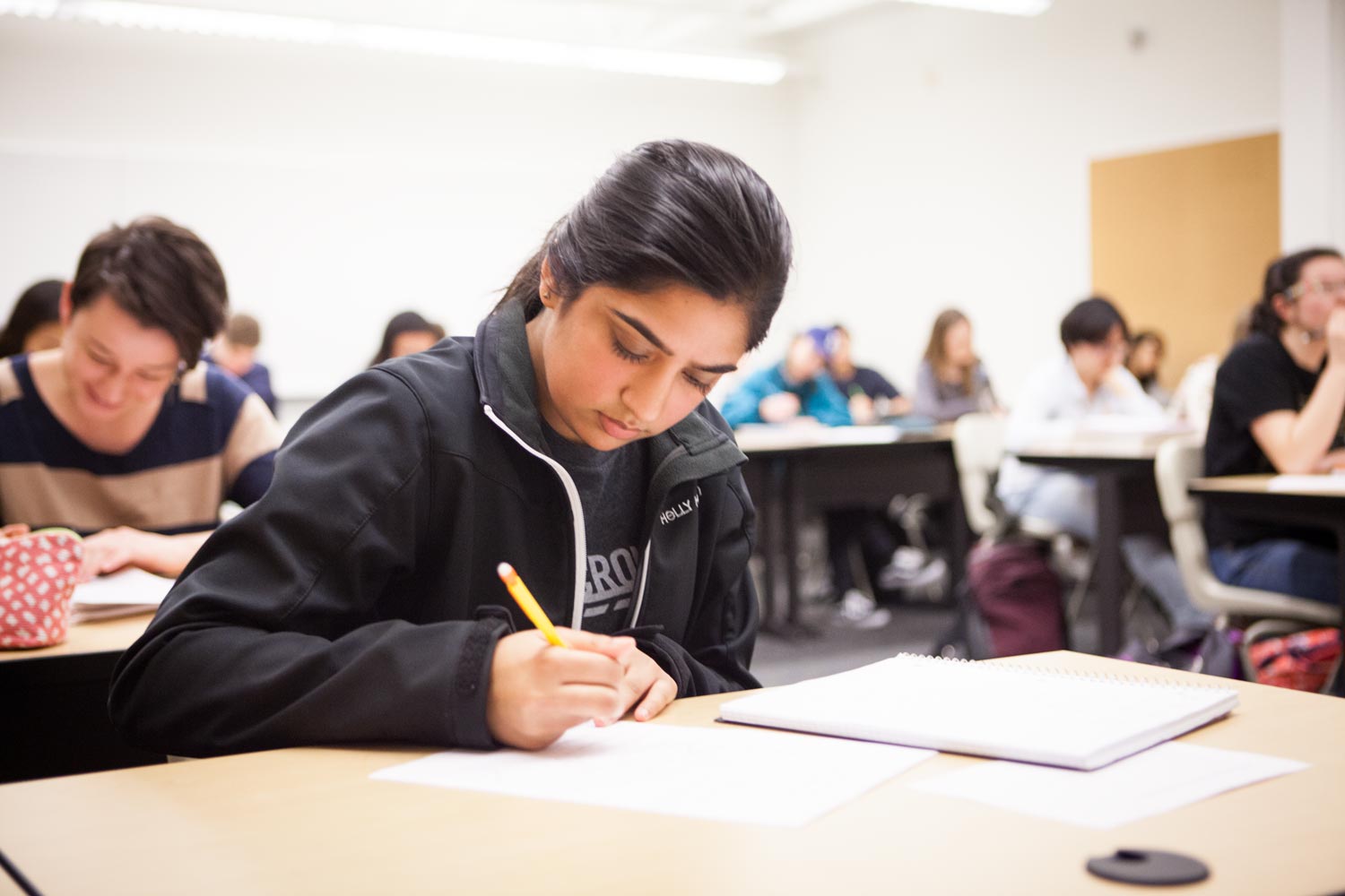 College Student In Math Class College Bound Math Science Forward